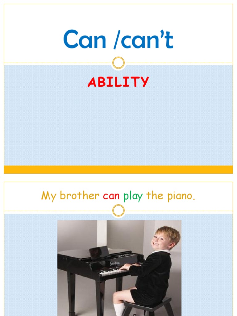 Can /can't: Ability | PDF