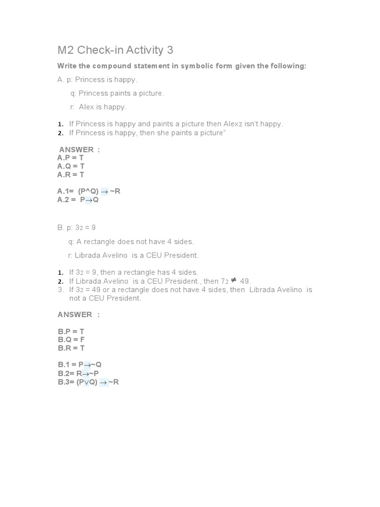 M2 Check - in Activity 3 | PDF