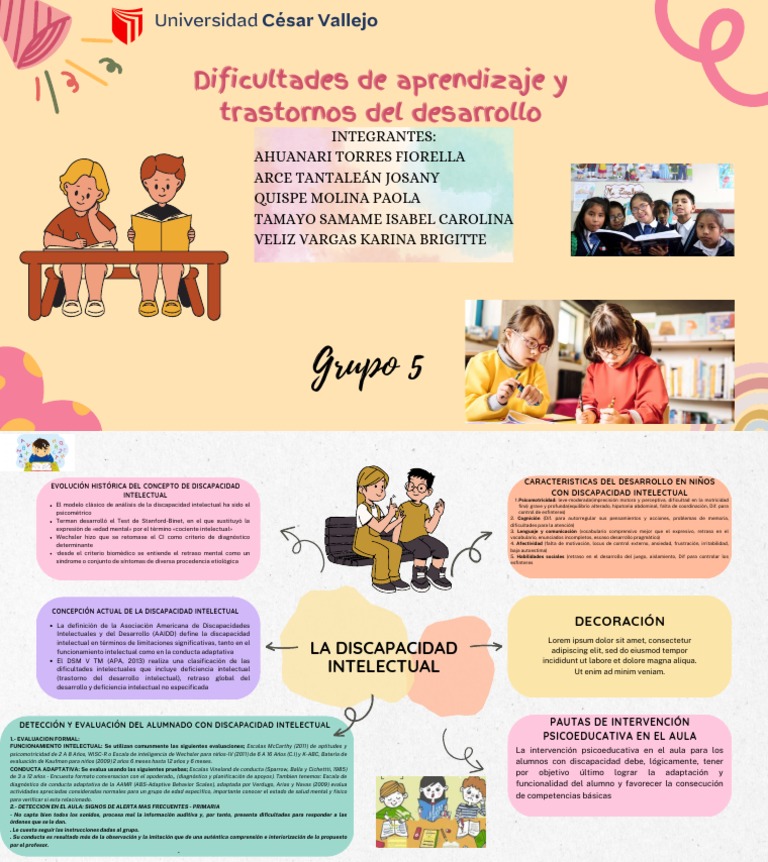 Dificultades de Aprendizaje y Trastornos Del Desarrollo - GRUPO 5 | PDF