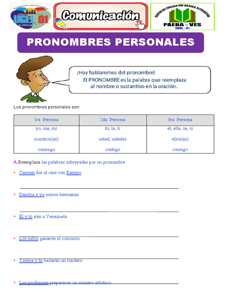 Cuáles Son Los Pronombres Personales | PDF