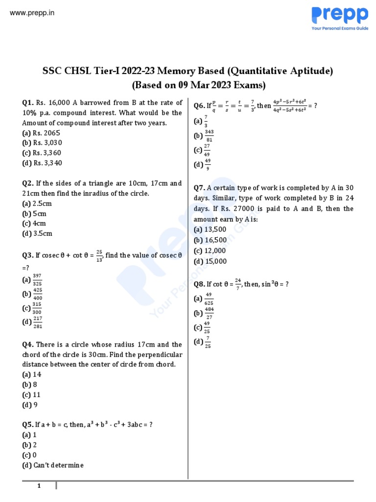 Quantitative Aptitude Basic Arithmetic Skills | PDF