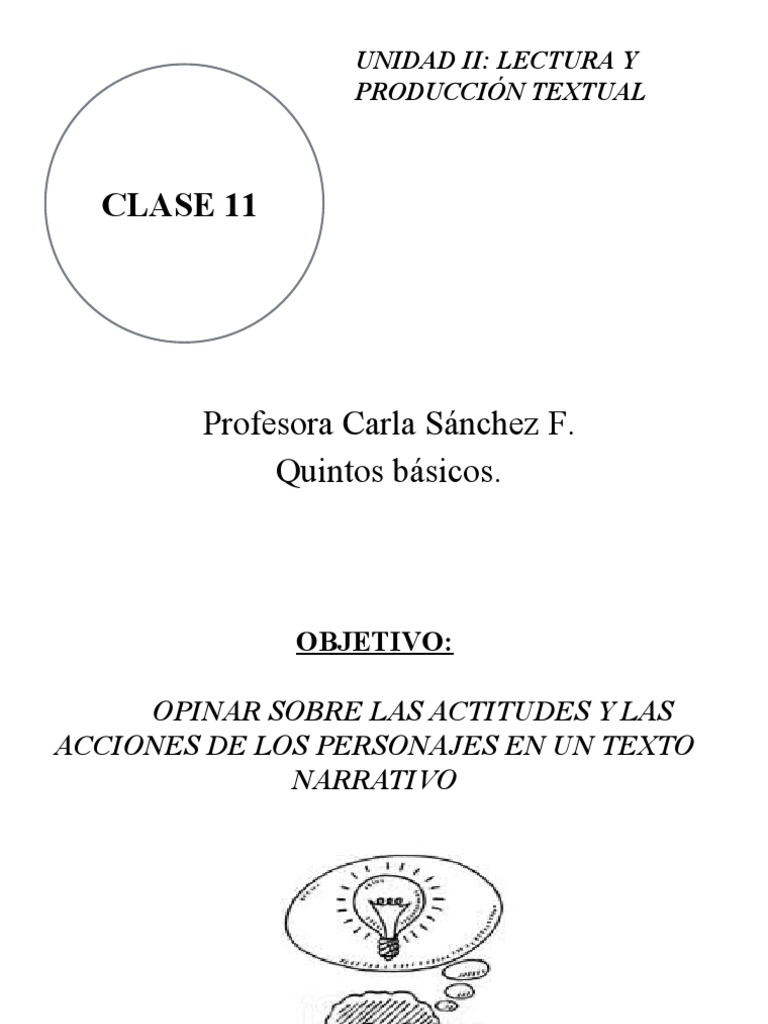 5° Lenguaje Clase 11 Opinar Sobre Actitudes y Acciones | PDF