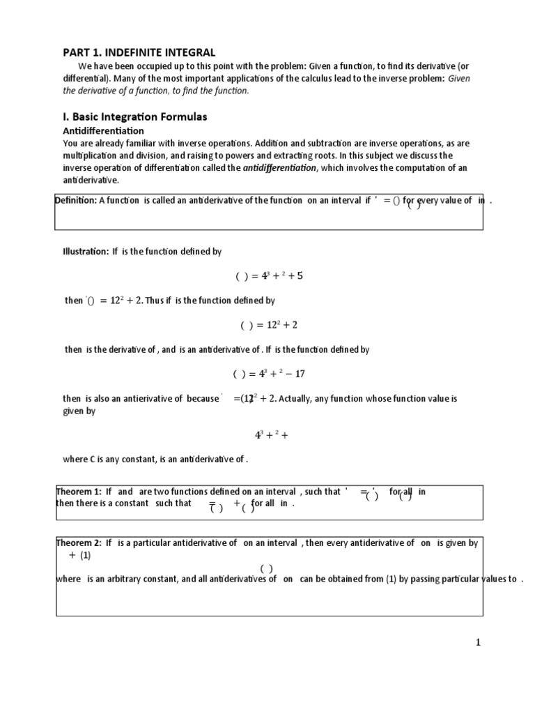 Basic Integration Formulas | PDF | Function (Mathematics) | Arithmetic