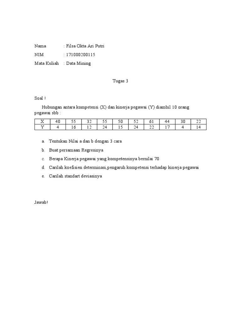 Tugas 3 (Filsa Okta Ari Putri - 171080200115) | PDF