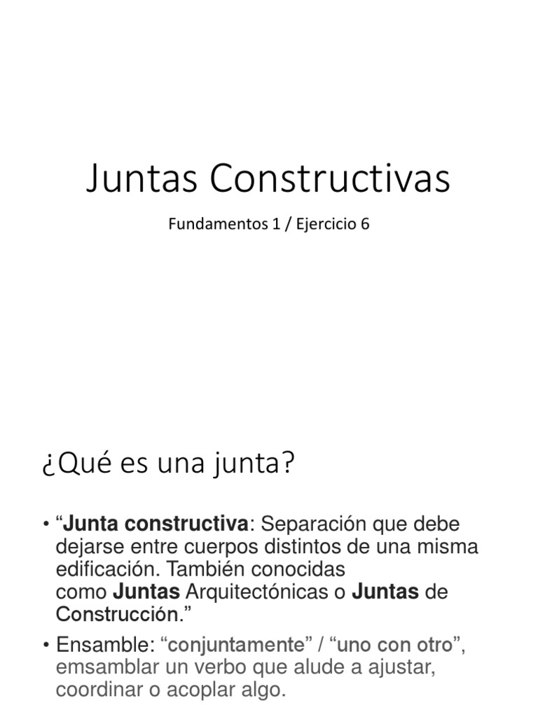 Juntas Constructivas | PDF