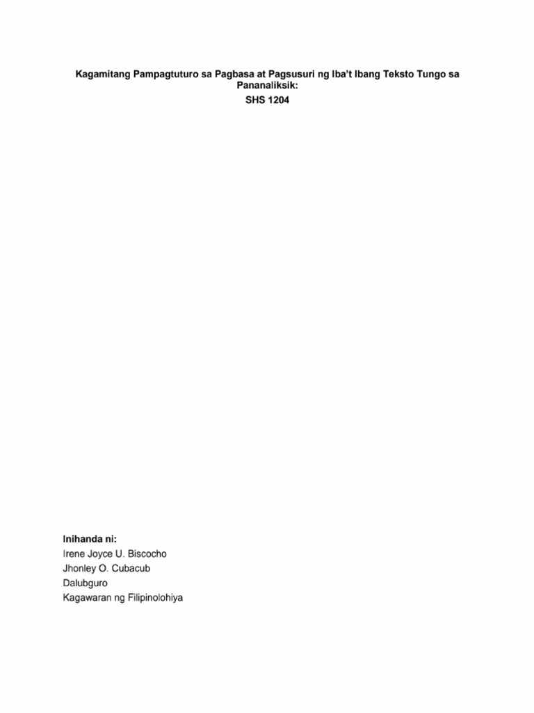 Aralin 1 To Aralin 3 PAGBASA AT PAGSULAT | PDF