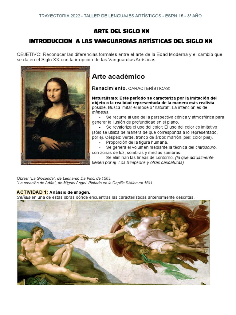 Introducción a las vanguardias artísticas del siglo XX | PDF | Vanguardia | Imagen