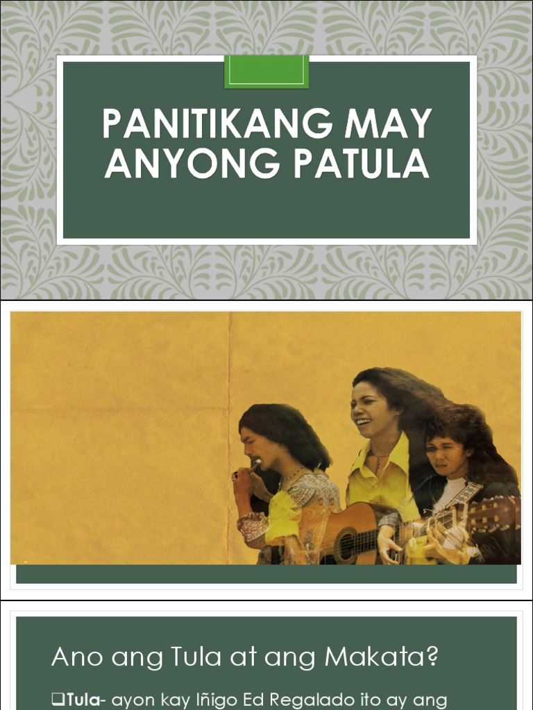 Aralin 4 - Mga Anyong Patula - 100922 | PDF