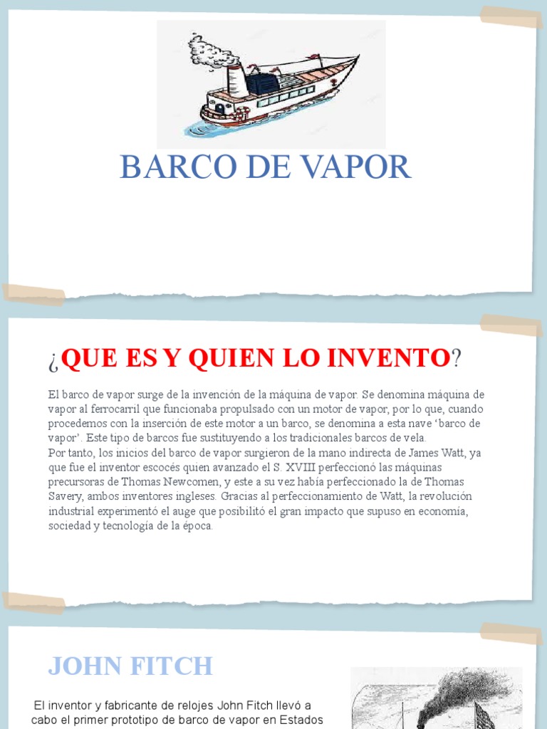 Barco de Vapor | PDF | Máquina de vapor | Buque de vapor