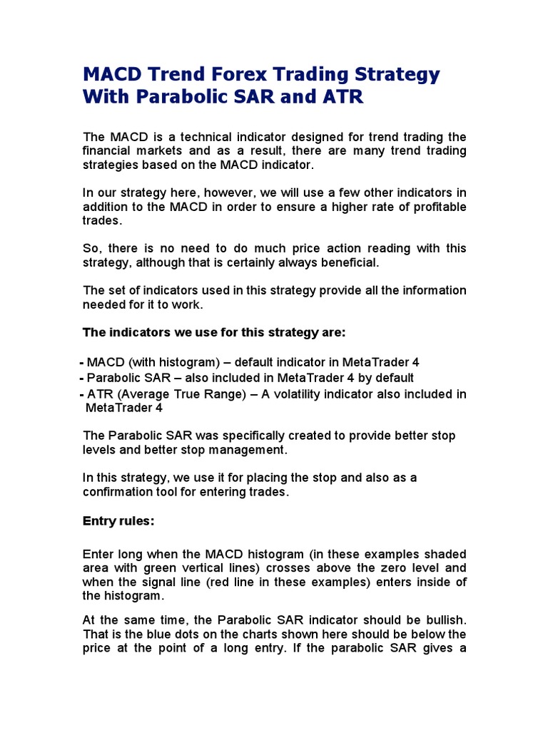 MACD Trend Trading with Parabolic SAR | PDF