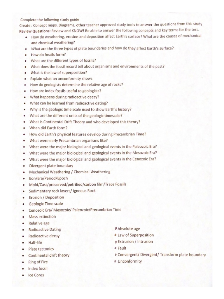 Unit 1 Study Guide | PDF Unit 1 Study Guide | PDF