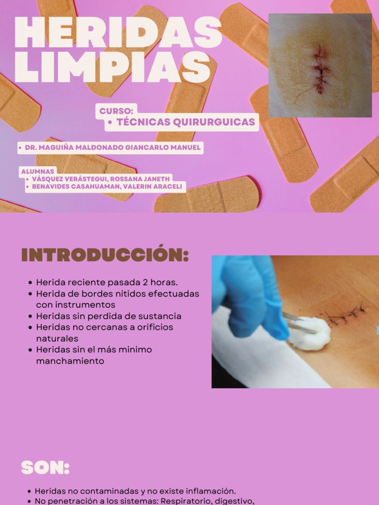 Heridas Limpias | PDF | Herida | Lavado de manos