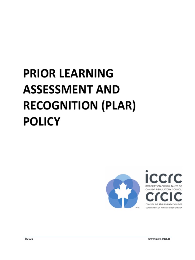 Prior Learning Assessment and Recognition (PLAR) Policy | PDF | Finance ...
