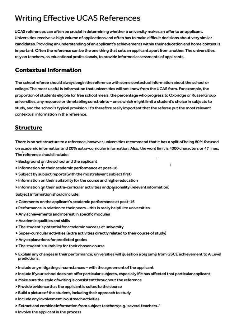 UCAS Ref Guide - Durham | Download Free PDF | Information | Teachers