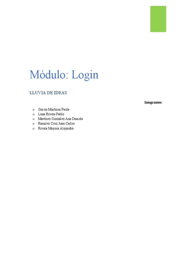 Modulo Login | PDF