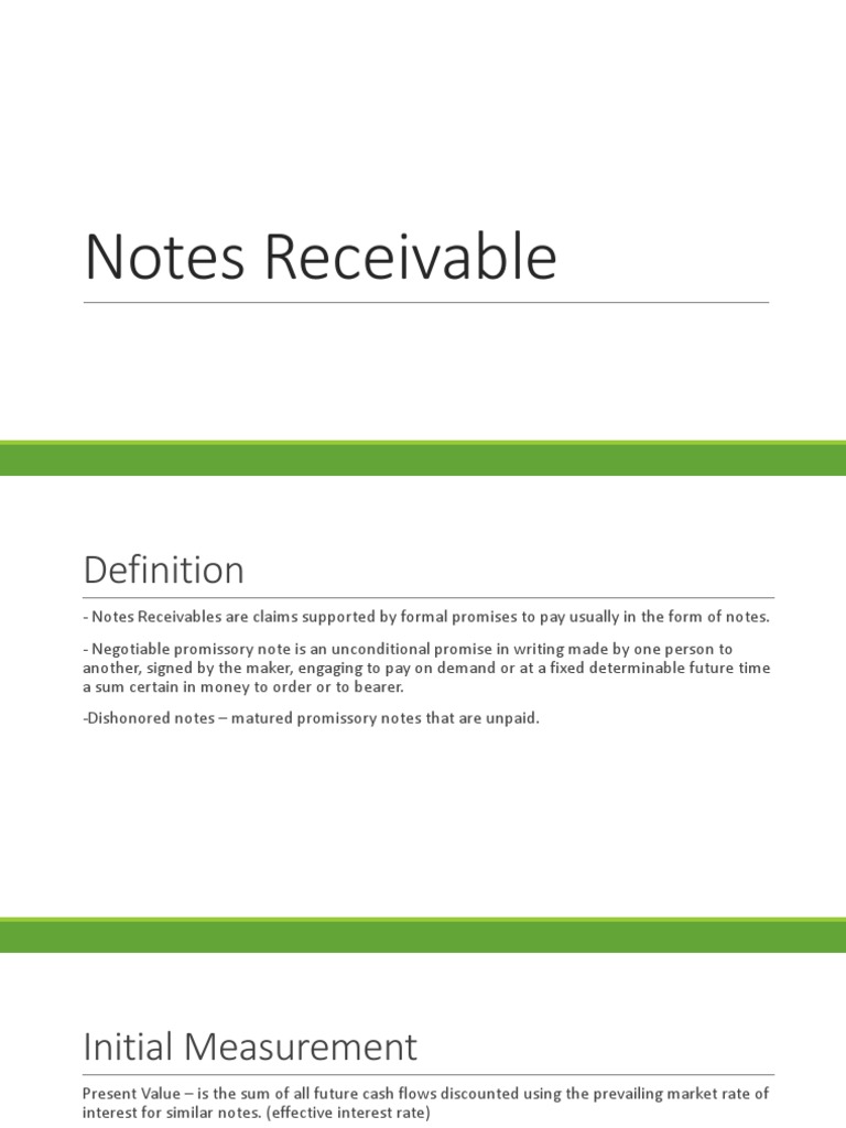 6 Notes Receivable | PDF