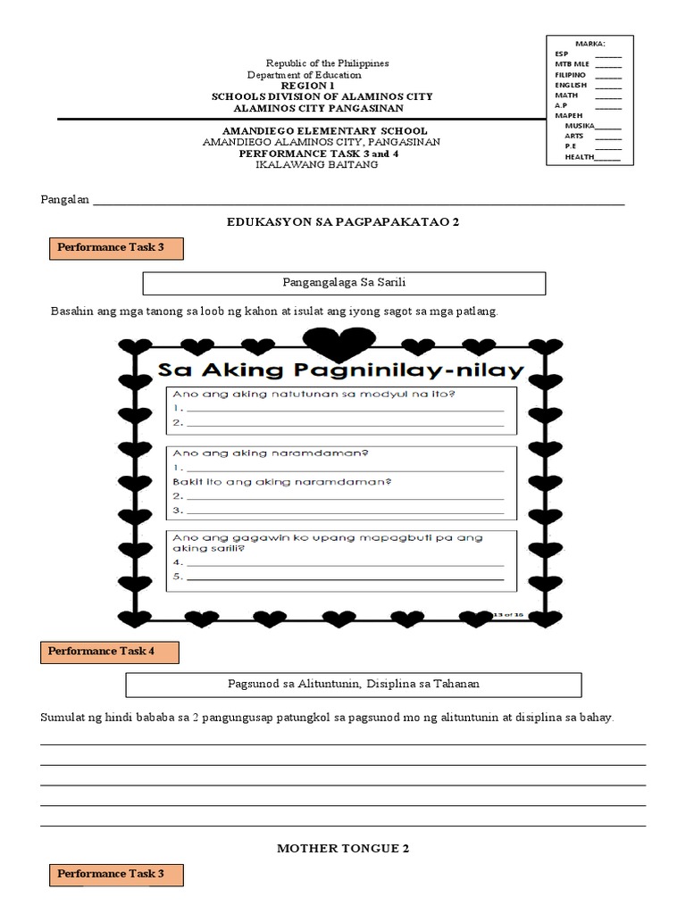 Performance Task 3and4 | PDF