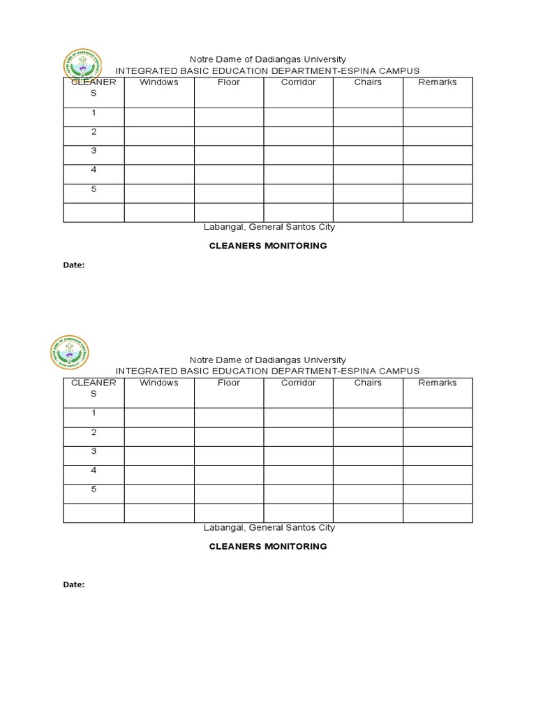 Cleaners MOnitoring | PDF