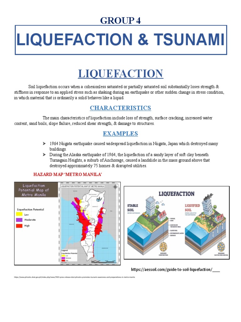Liquefaction Tsunami Group 4 | PDF