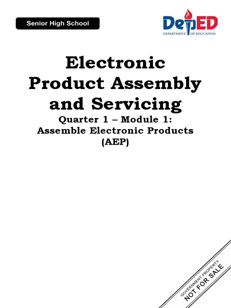 Electronic Product Assembly and Servicing: Quarter 1 - Module 1 ...