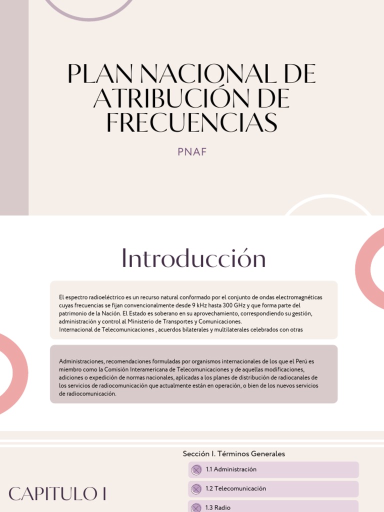 Plan Nacional de Atribución de Frecuencias | PDF
