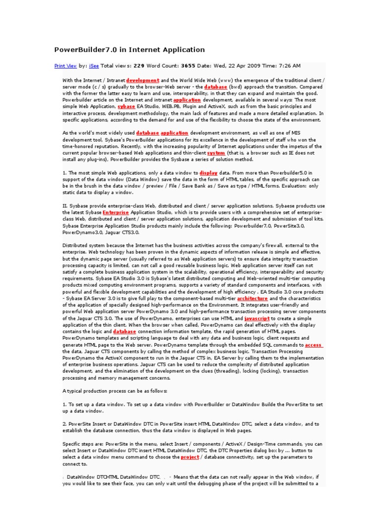 Power Builder 7 | PDF | Web Server | Internet & Web