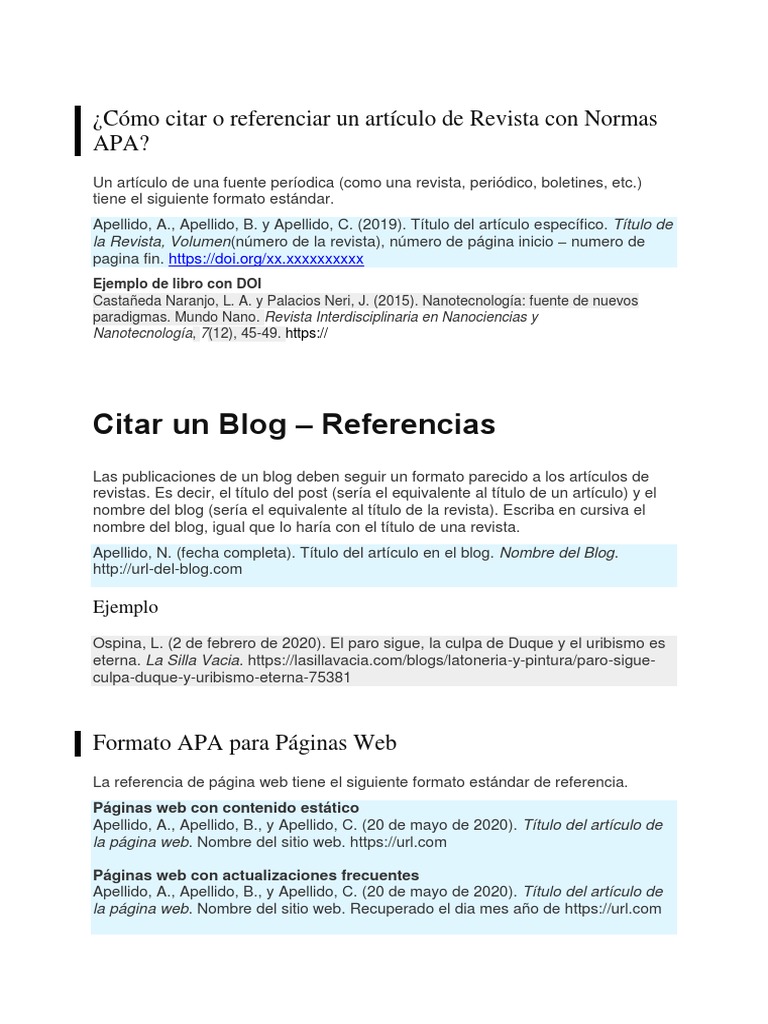 Guía APA para Citar Fuentes Digitales | PDF | Estudios de idiomas ...