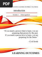FACILITATING LEARNING Module 1 | PDF | Metacognition | Expert