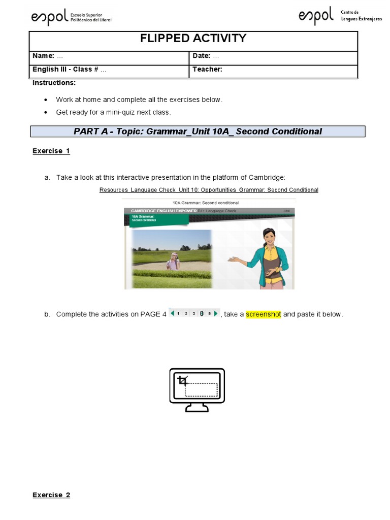 FLIPPED - UNIT 10A - Second Conditional - Sport & Verbs and ...