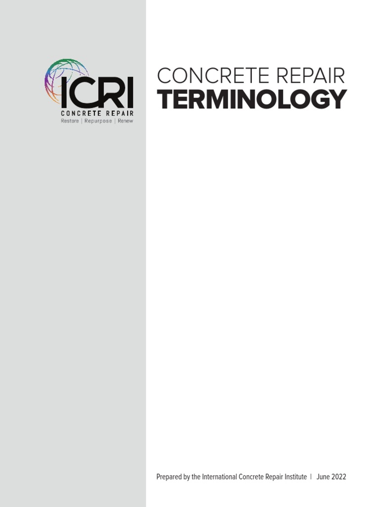 Icri Terminology 2022 | PDF | Concrete | Corrosion