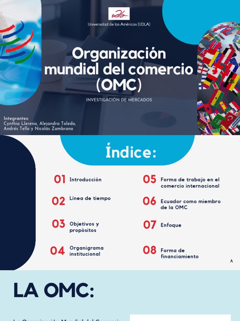 Presentación de La OMC Original | PDF | Organización de Comercio Mundial | Comercio
