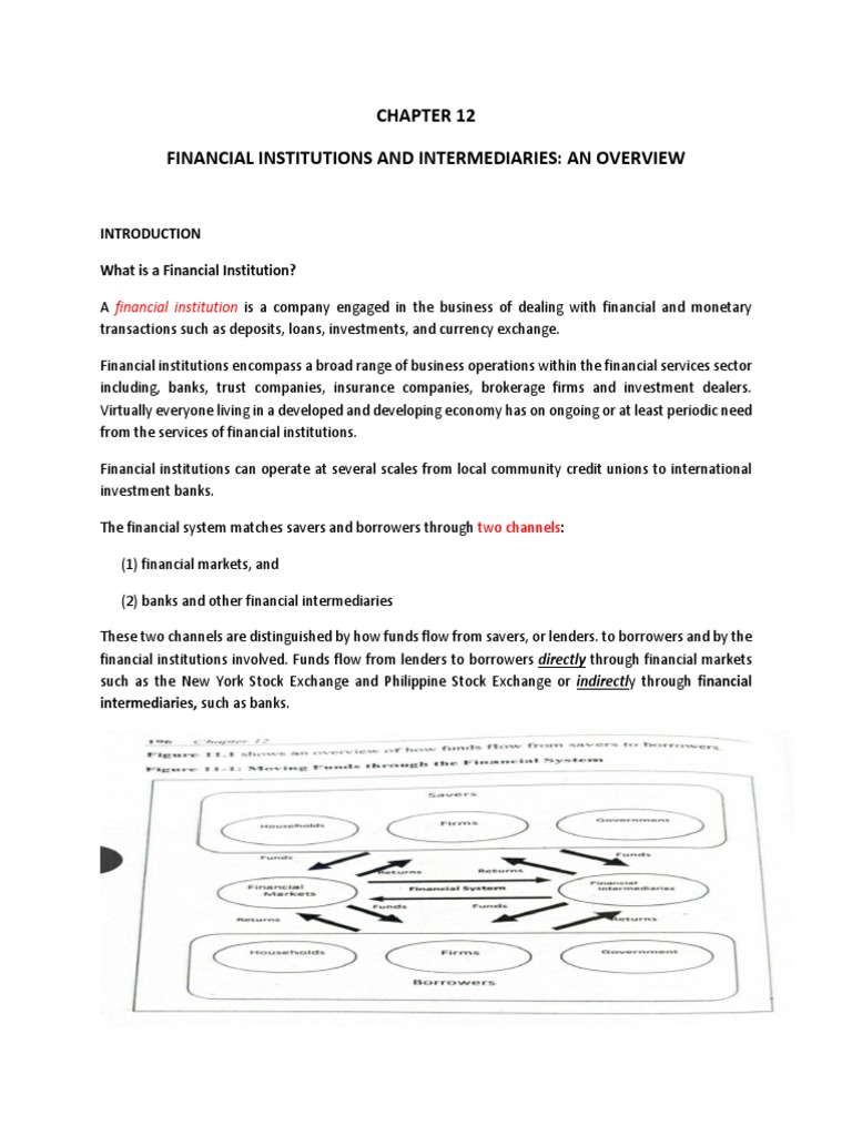 Financial Institutions and Intermediaries: An Overview: What Is A ...