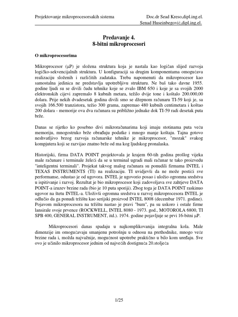 Mikroprocesori | PDF