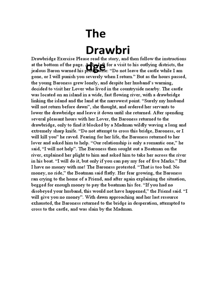 Baroness and the Drawbridge | PDF