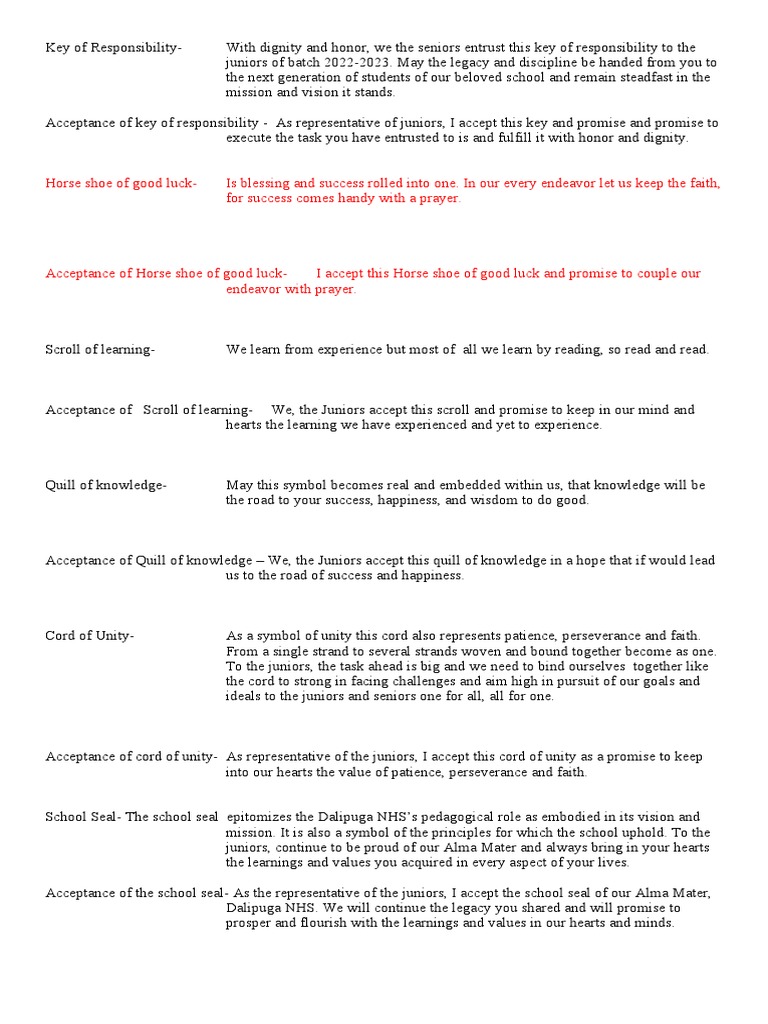 JS Turnover Ceremony | PDF