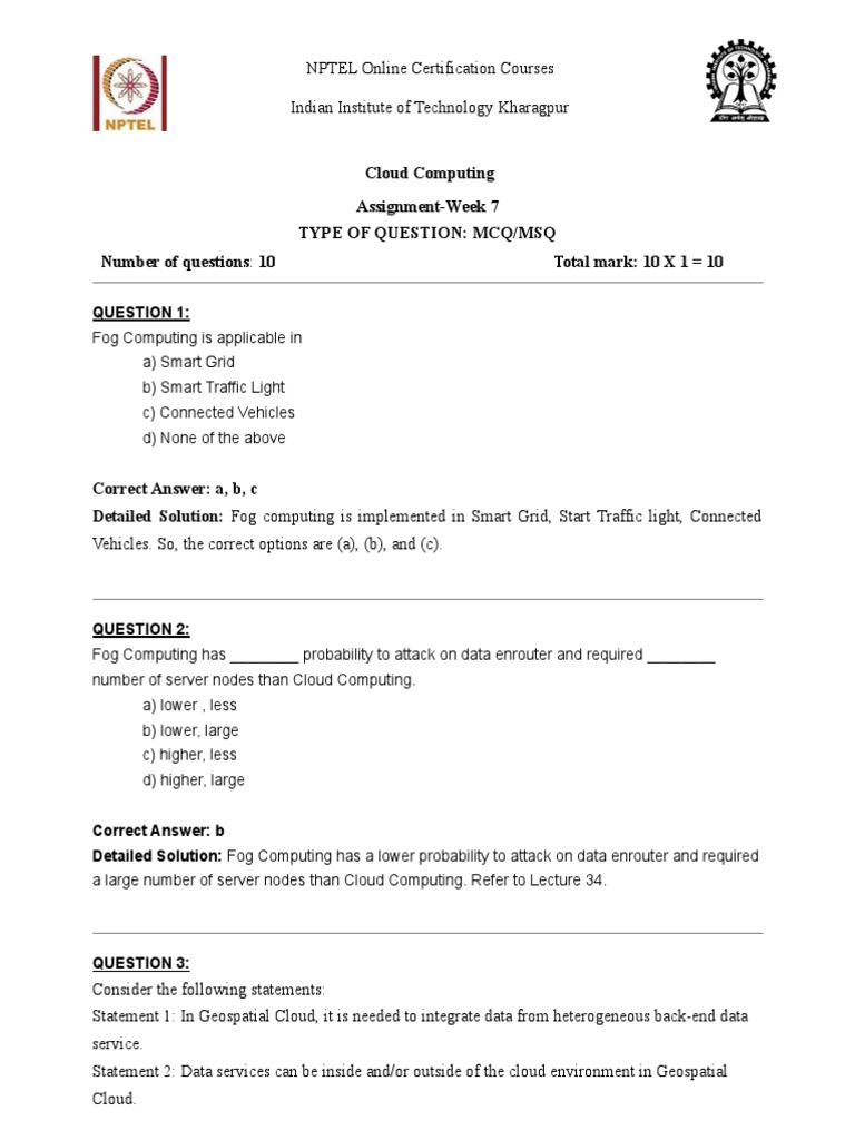 NPTEL Online Certification Courses on Cloud Computing | PDF | Cloud Computing | Information ...