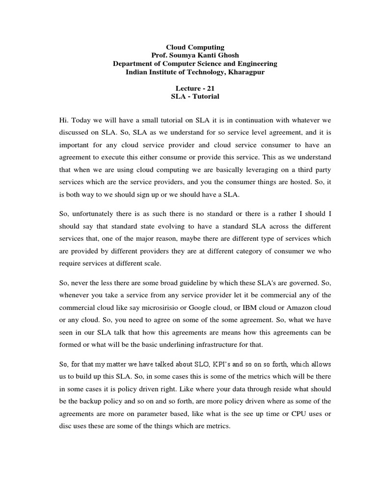 Untitled | PDF | Cloud Computing | Service Level Agreement