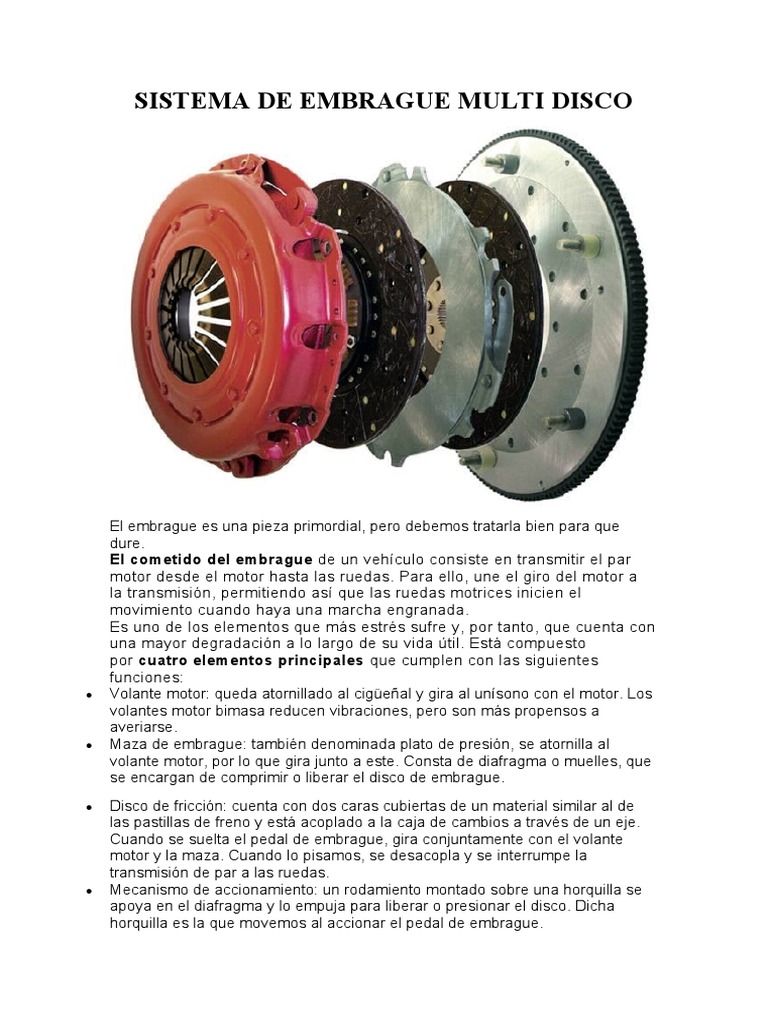 Sistema de Embrague Multi Disco | PDF