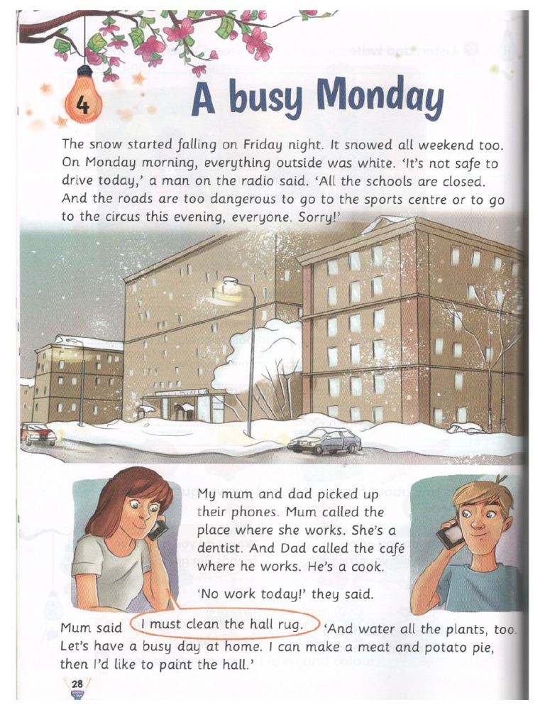 A Busy Monday - Lesson 1 | PDF