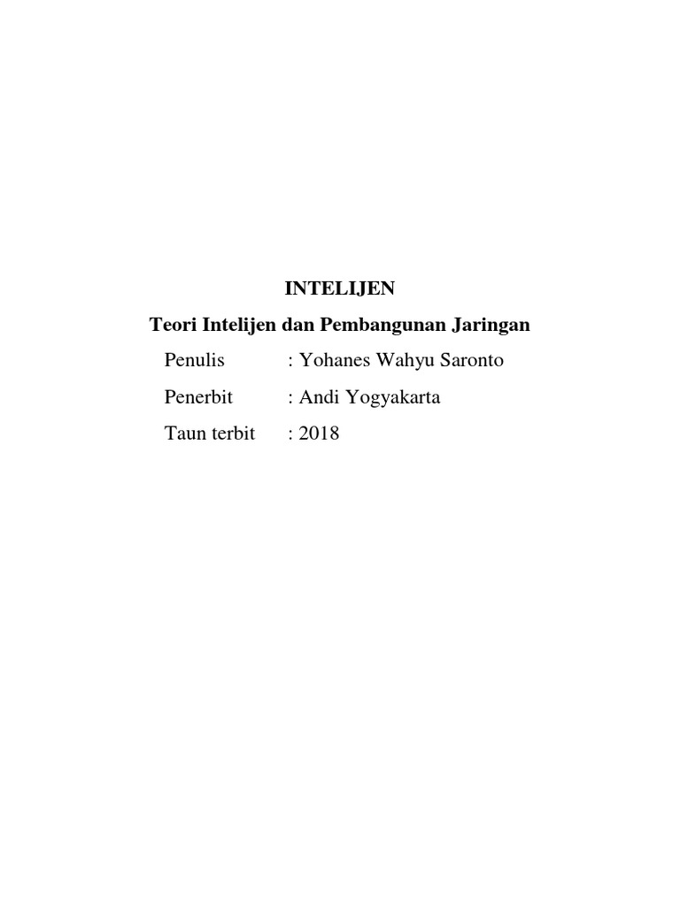 Teori Intelijen dan Peranannya | PDF