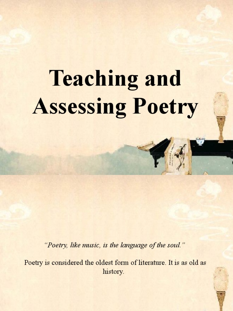 Teaching and Assessing Poetry | PDF | Poetry | Phonaesthetics