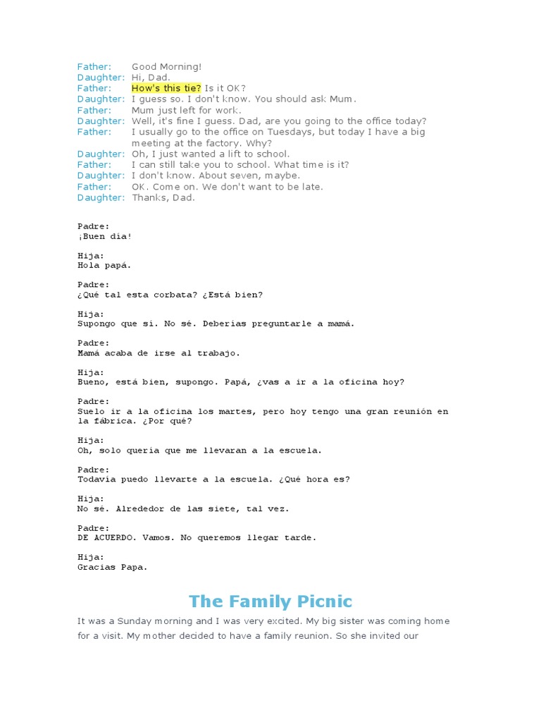 The Family Picnic | PDF