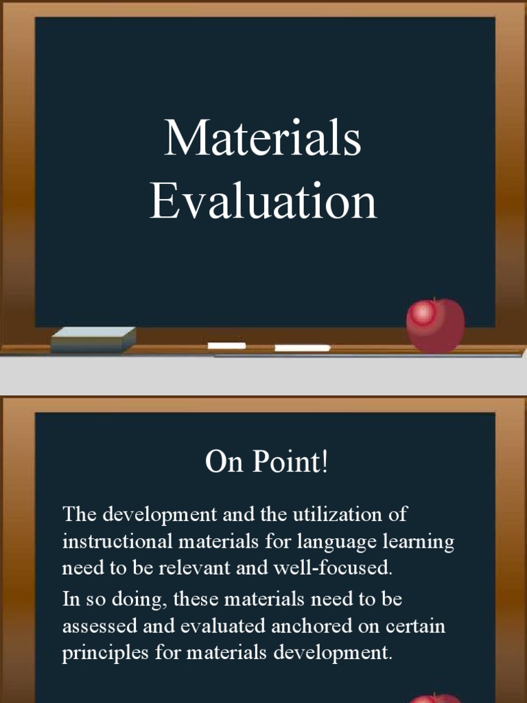 Materials Evaluation | PDF | Career & Growth