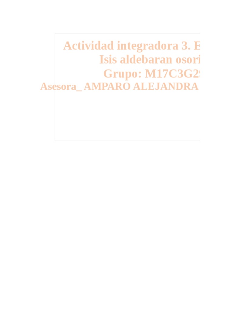 Modulo 17 Actividad Integradora 3 - M17S2AI3 | PDF