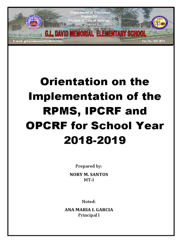 Acr 2018 2019 Rpms Pdf Learning Cognition