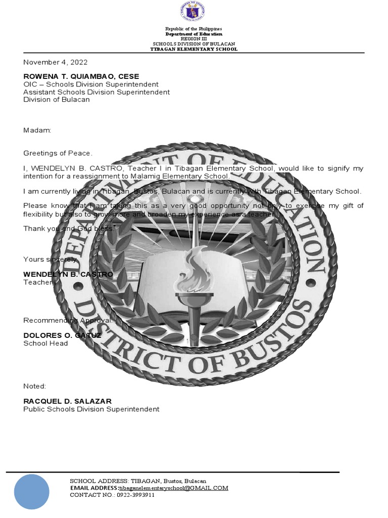 Letter of Willingness | PDF