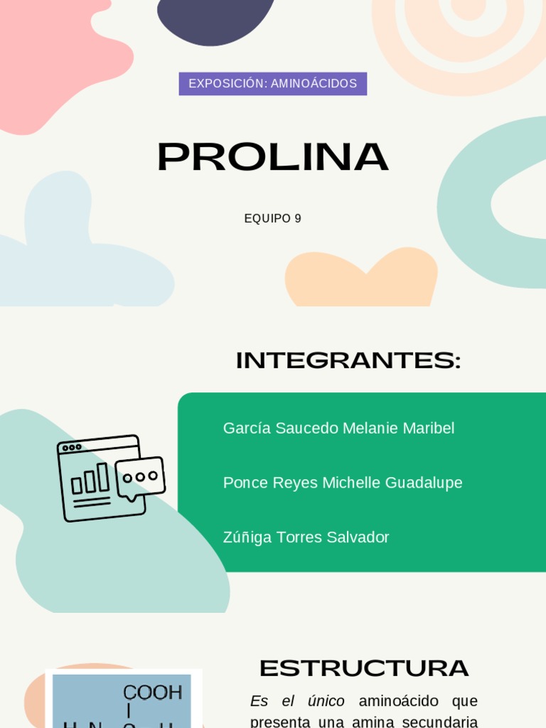 Prolina: Estructura, Funciones y Alimentos | PDF | Prolina | Aminoácidos