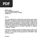 Resignation Letter - Sample For LGU Employees | PDF