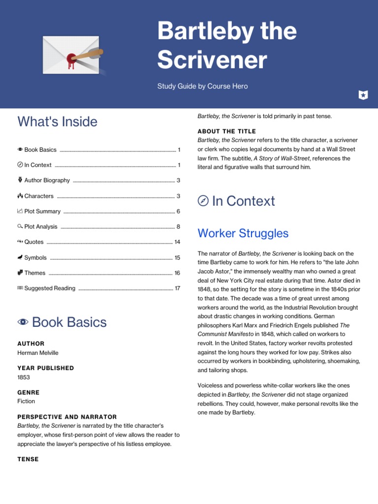 Bartleby The Scrivener: What's Inside | Download Free PDF | Bartleby ...