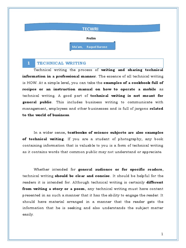 Technical Writing Essentials | PDF